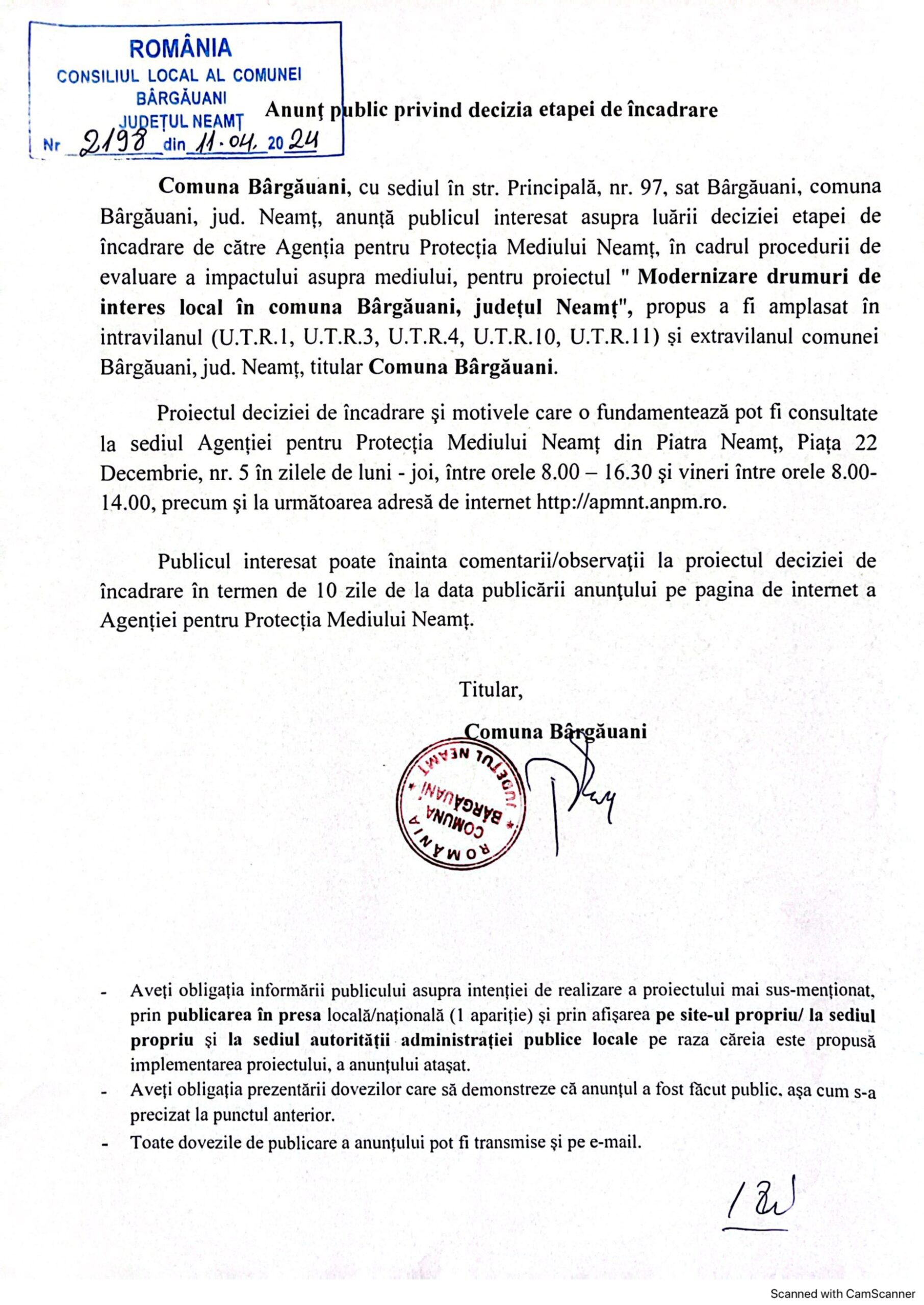 Primaria Comunei Bârgăuani